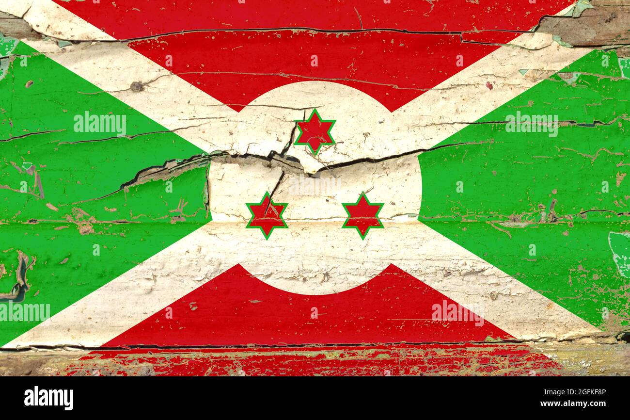 3D Flag of Burundi on a old wood wall background Stock Photo - Alamy