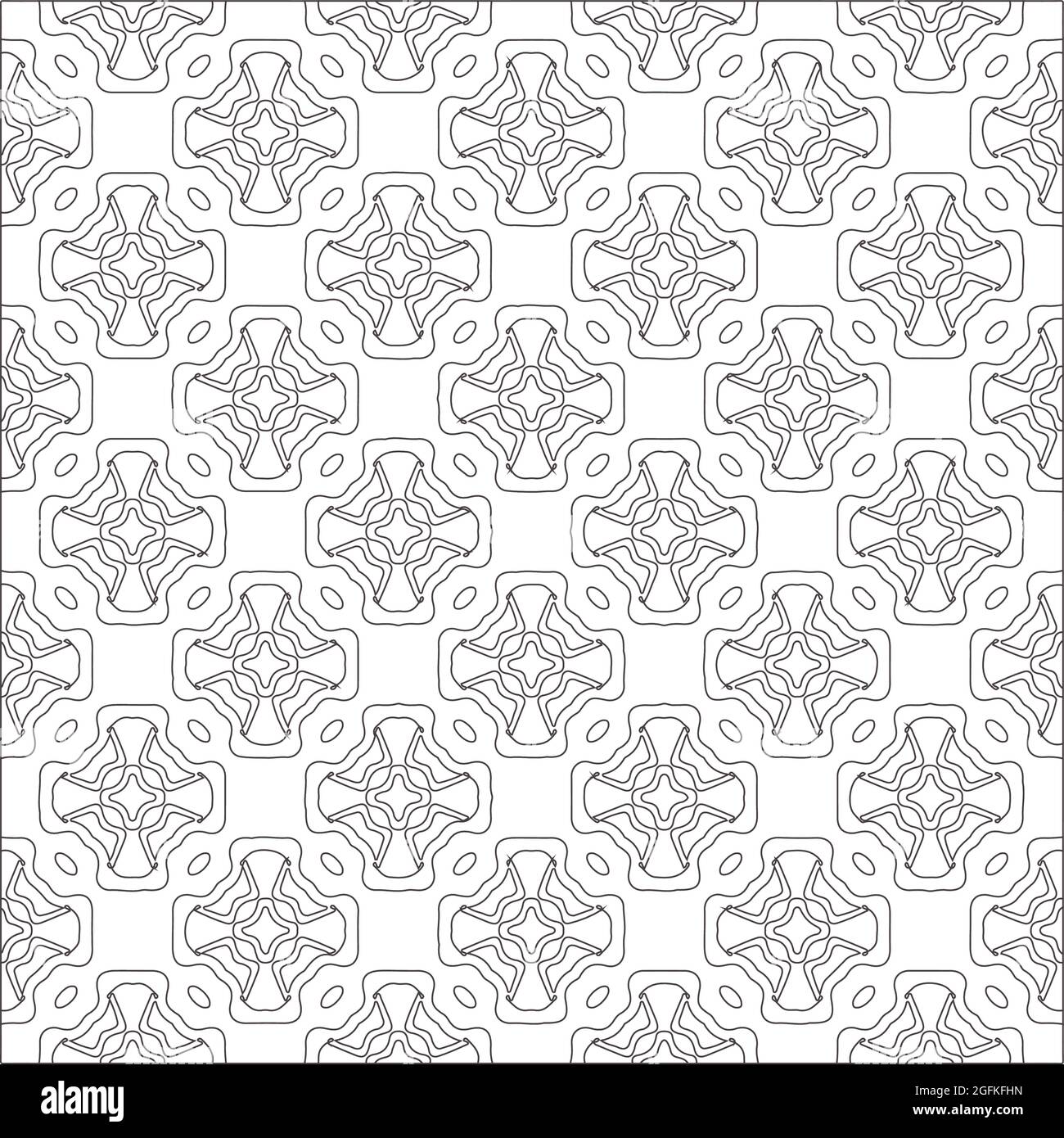 Vector pattern with symmetrical elements . Repeating geometric tiles ...