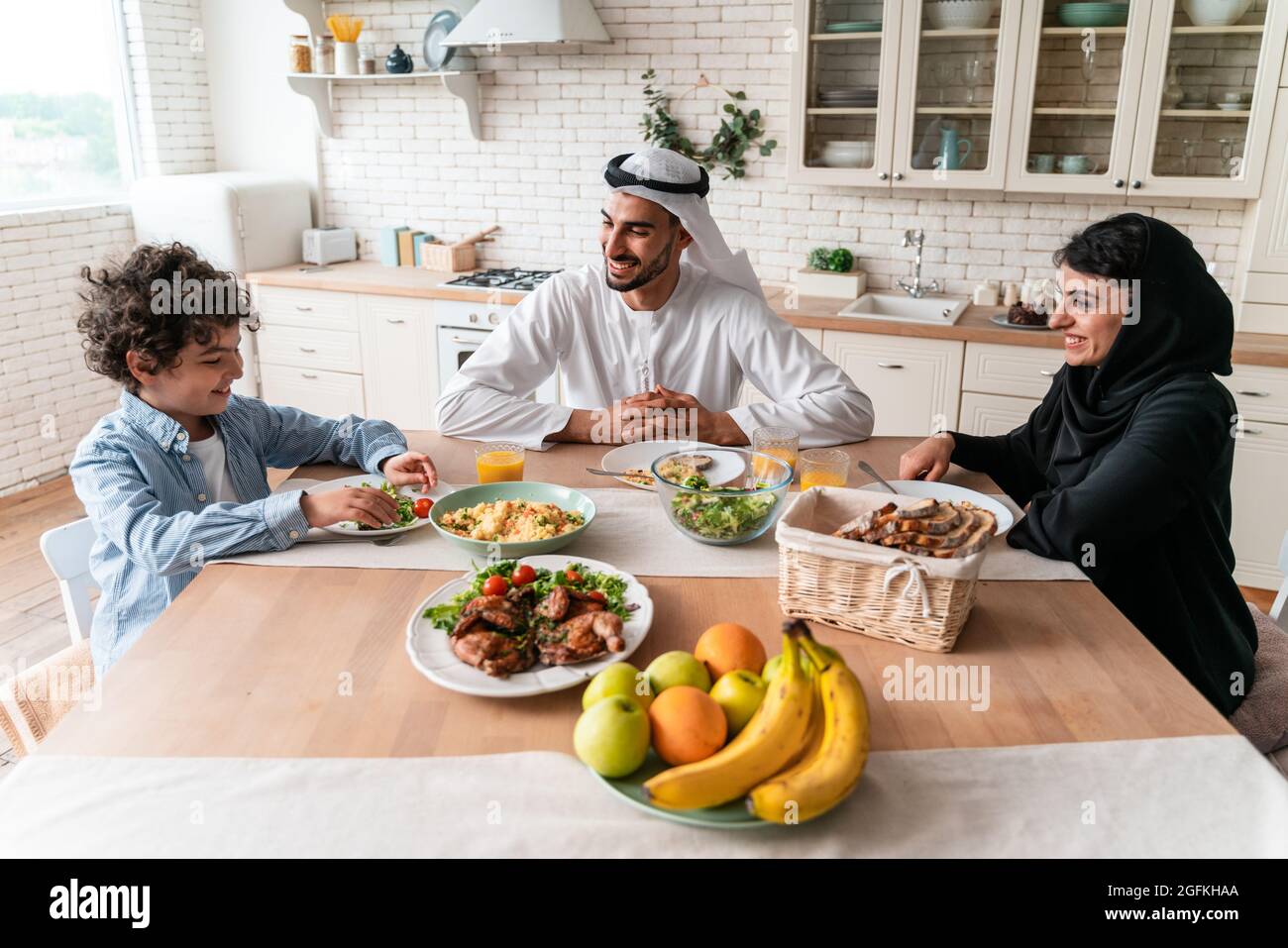 Saudi Family Eating