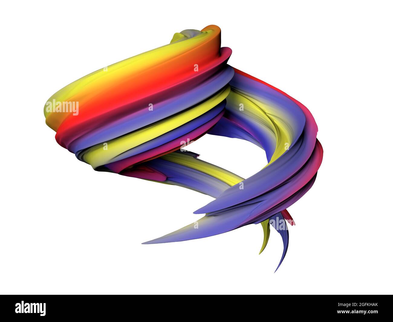 Abstract colorful shape 3d render design paint element, art work ...