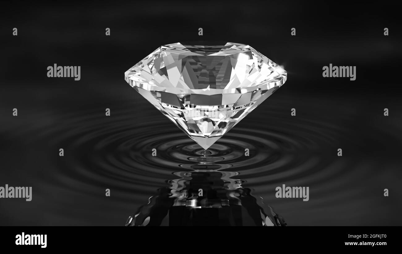 Brilliant cut diamond not ring Black and White Stock Photos & Images ...