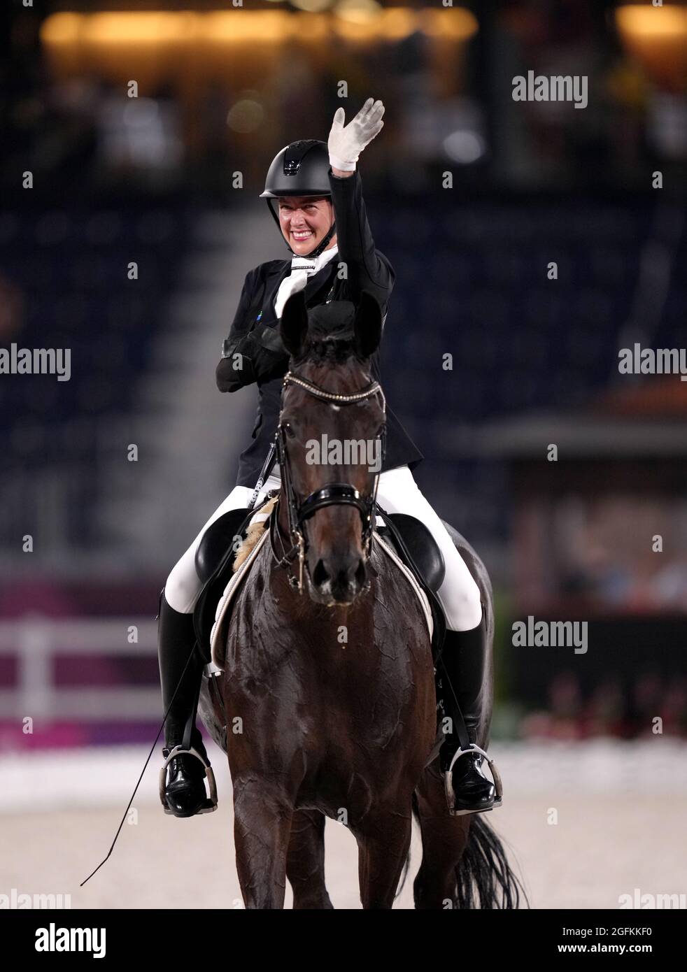 South Africa's Philippa Johnson-Dwyer riding Just In Time in action ...