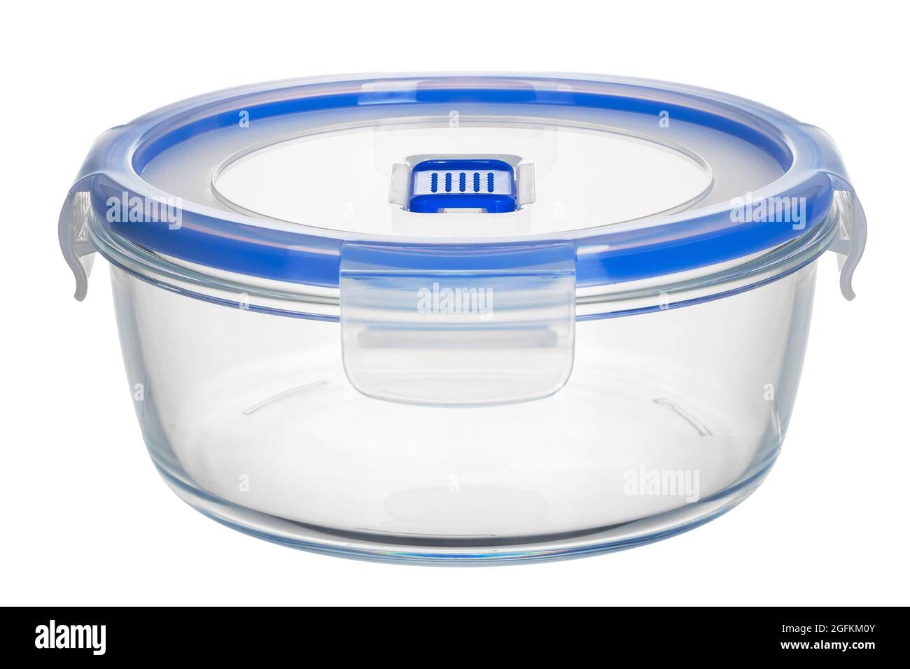 Glass container with lid isolated on white background Stock Photo - Alamy