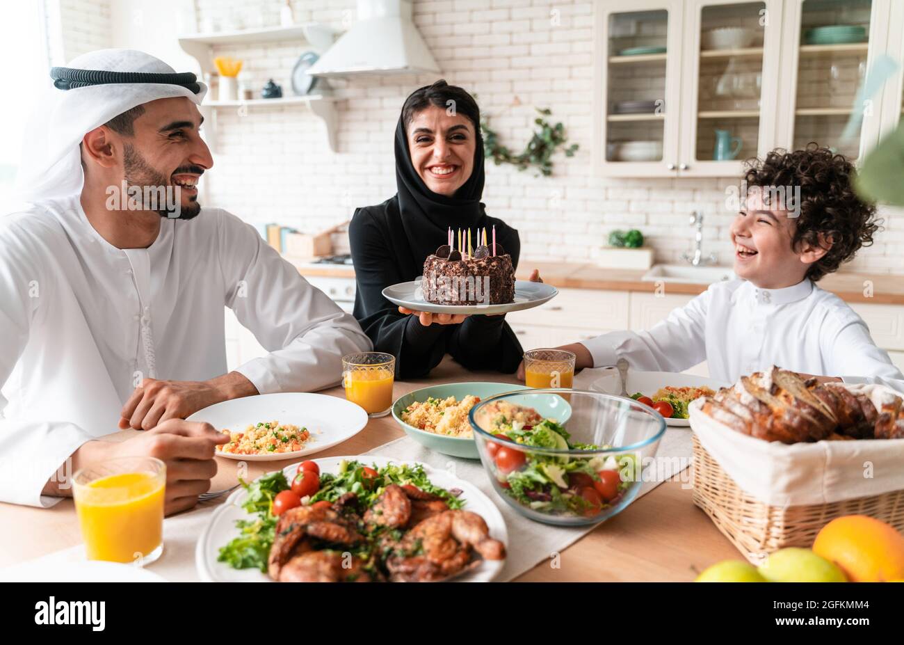 Saudi Family Eating
