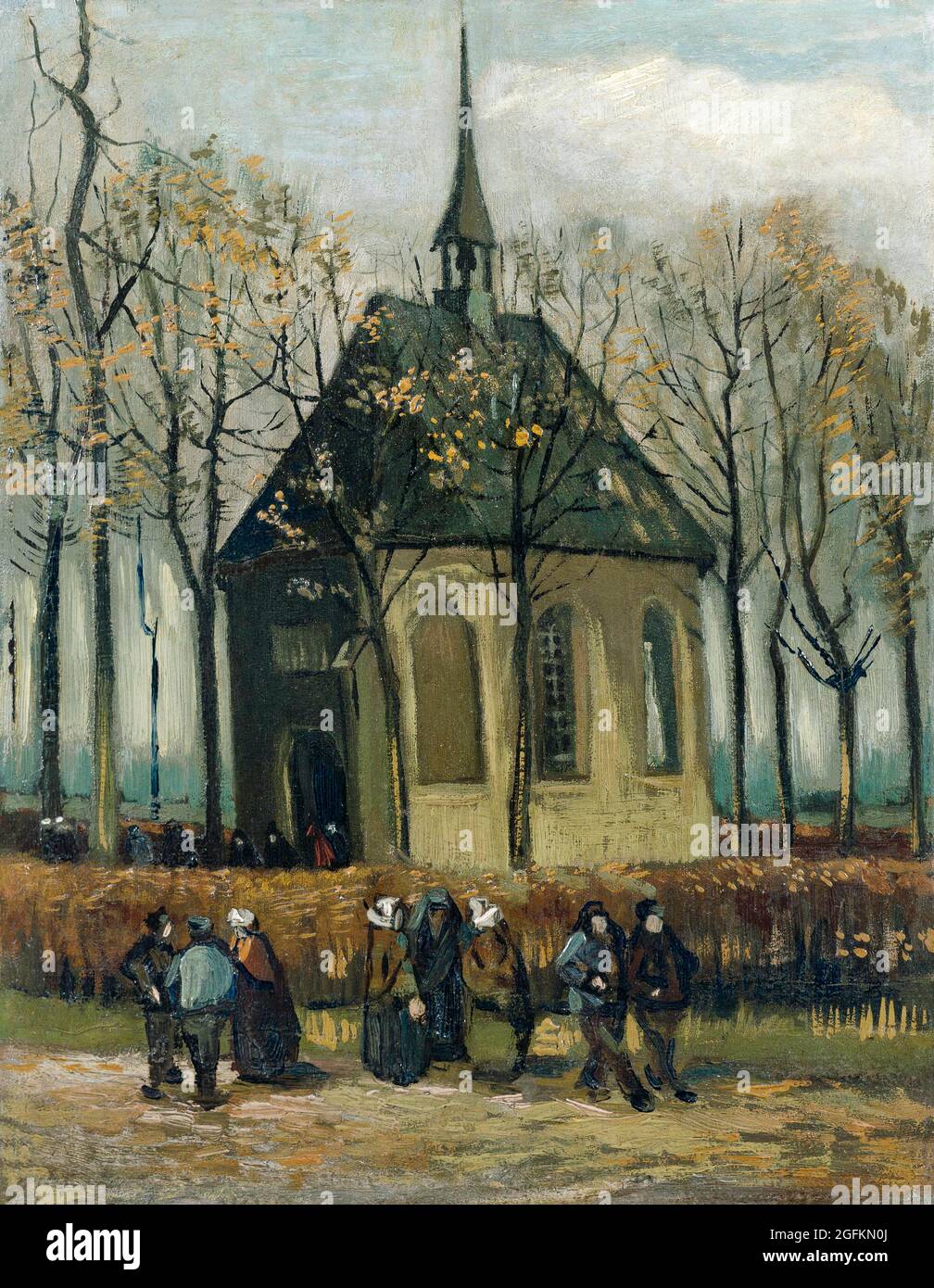 Vincent van Gogh – Congregation Leaving the Reformed Church in Nuenen ...