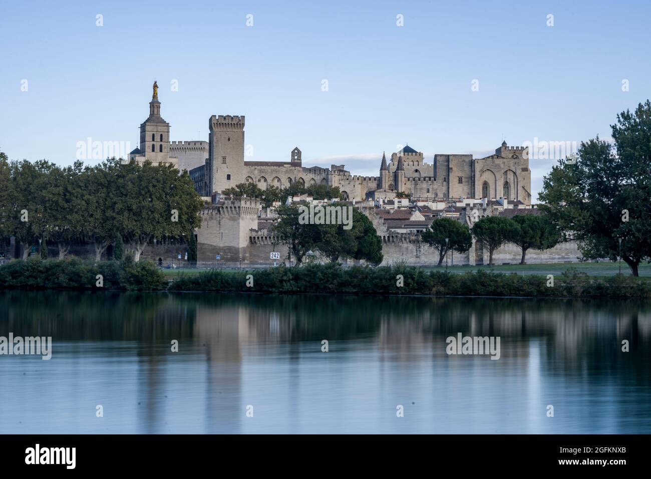 The famous pope palace in Avignon - france Stock Photo - Alamy