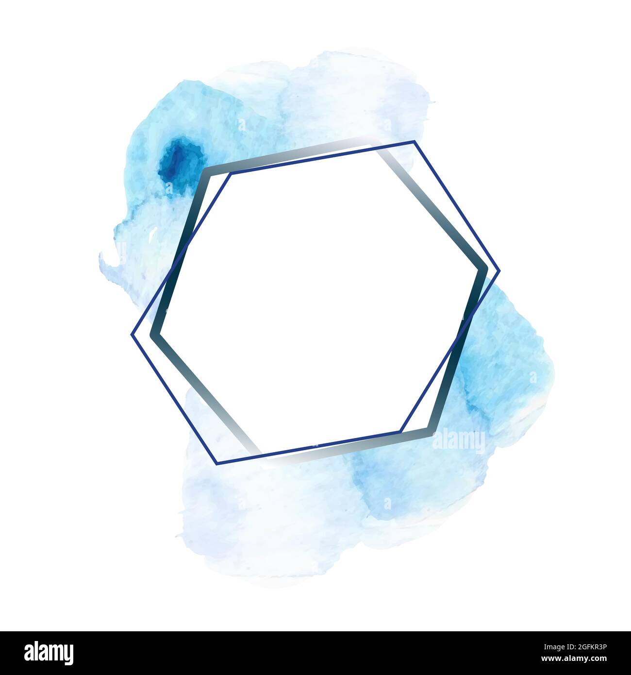 Watercolor frame with ink splashes. Watercolor ink drop. Frame template ...