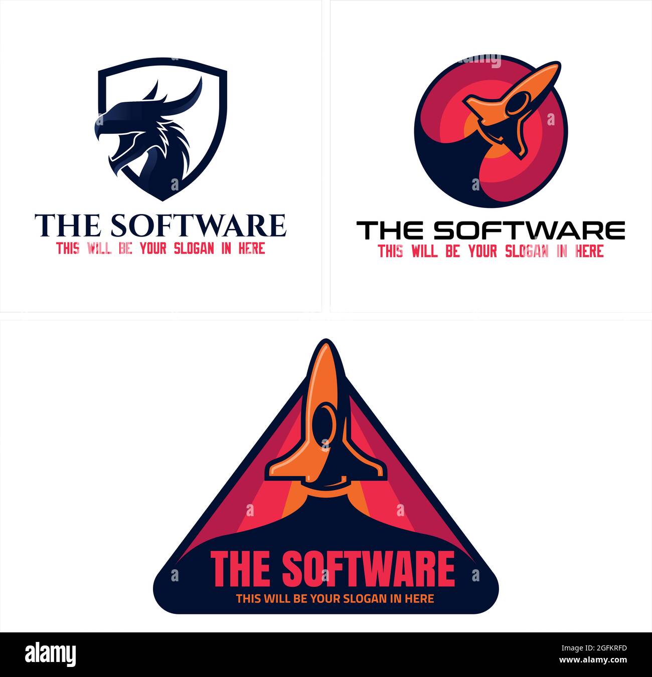 Vector logo shield dragon and rocket glide logo design Stock Vector ...