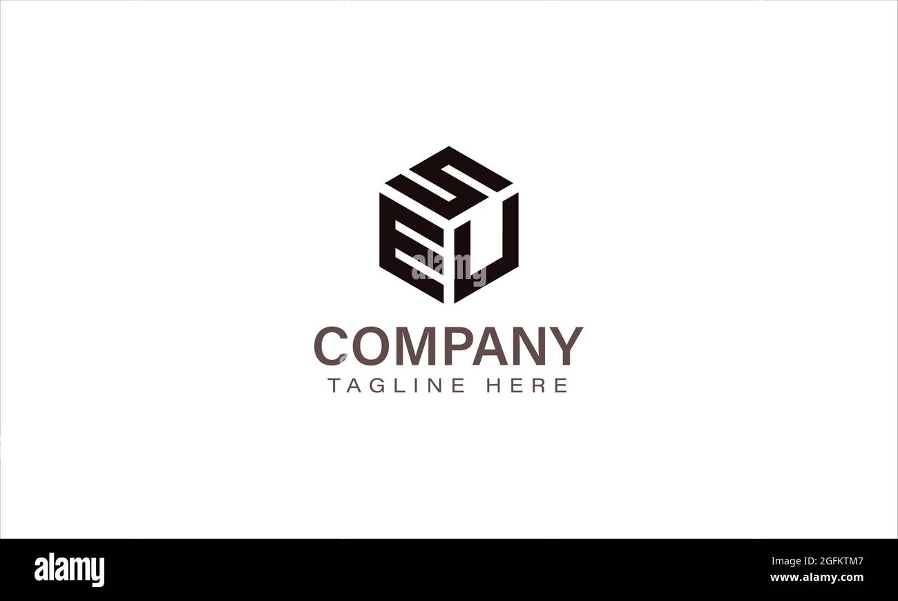 Letter SEU Logo, Three Letter Logo, Alphabet S E U Hexagon Shape Vector ...