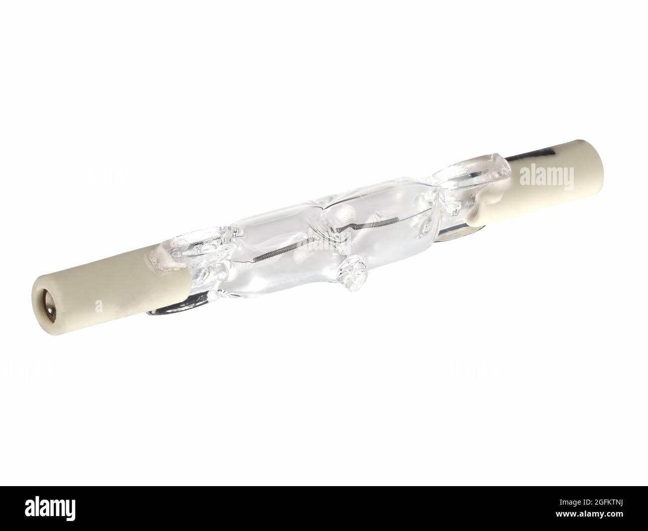 Dimmable halogen lamp for R7s socket, isolated on white background ...