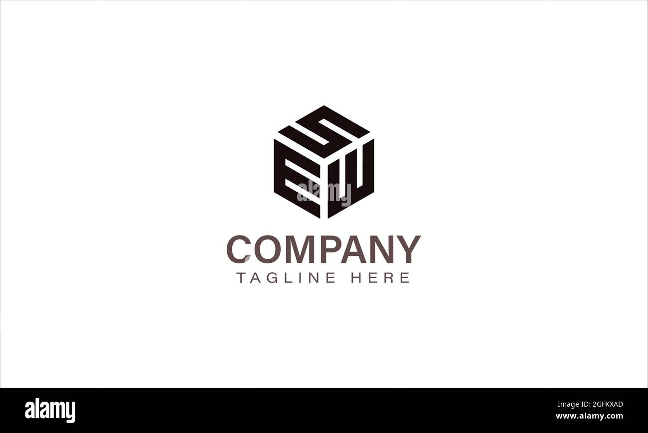 Letter SEW Logo, Three Letter Logo, Alphabet S E W Hexagon Shape Vector ...