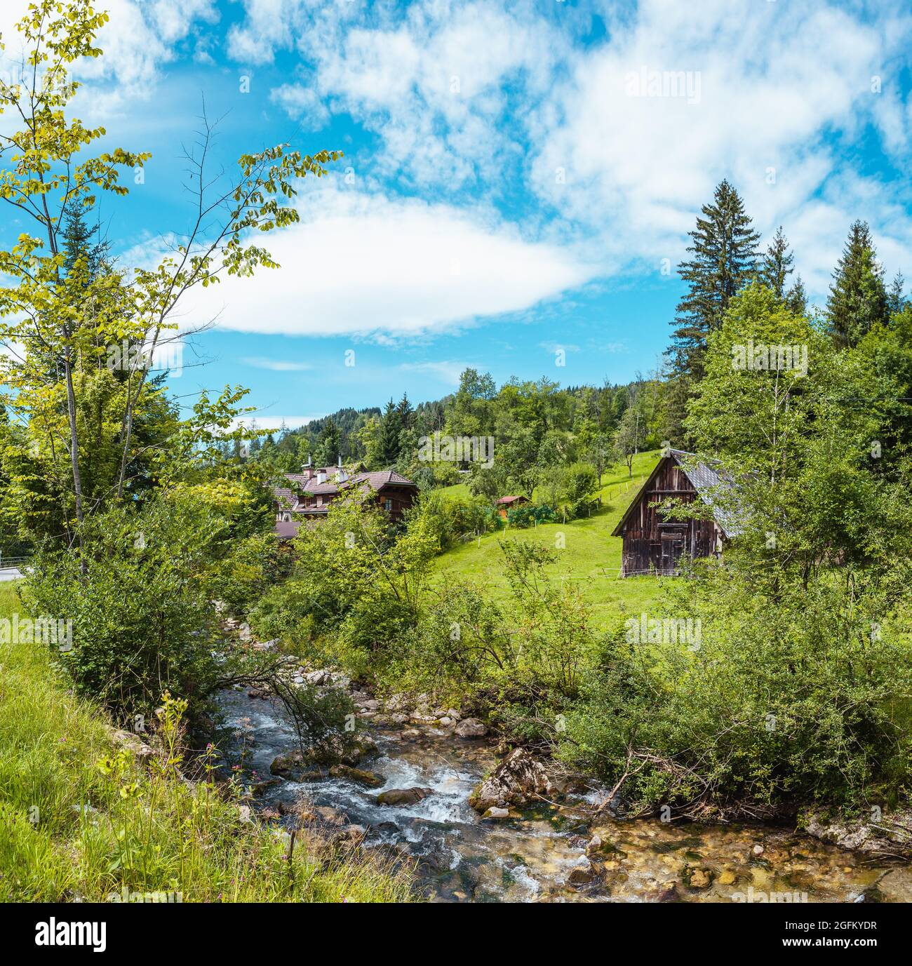 Chalet in alps Stock Photo - Alamy