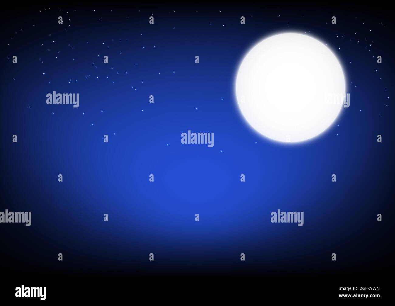 Moon on the sky at night time graphics design vector illustration Stock ...