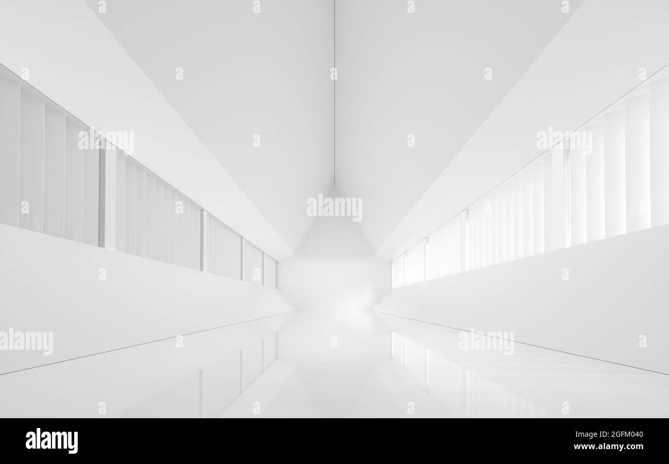 The white empty room, 3d rendering. Computer digital drawing Stock ...