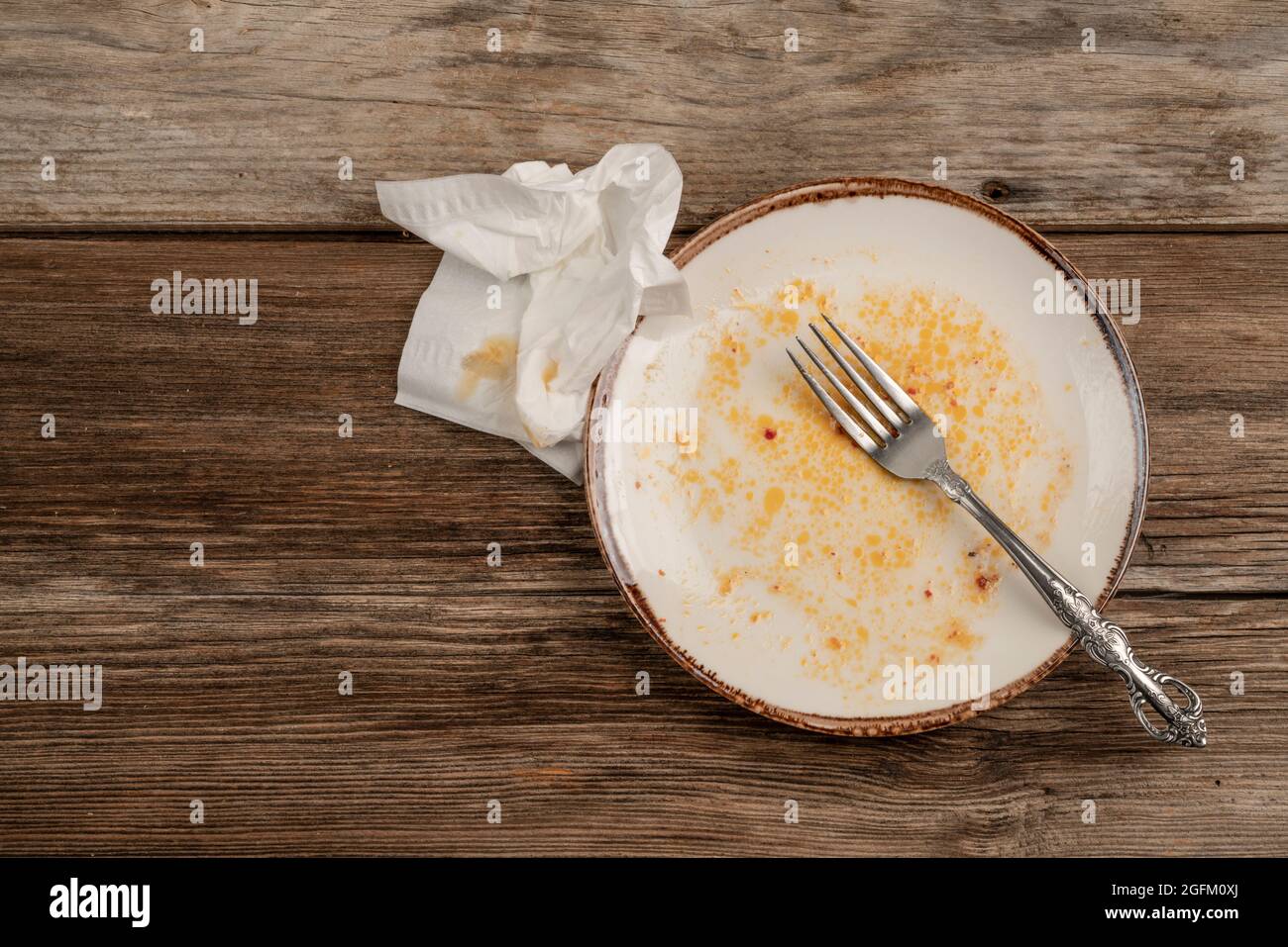 Dirty empty plate hi-res stock photography and images - Alamy