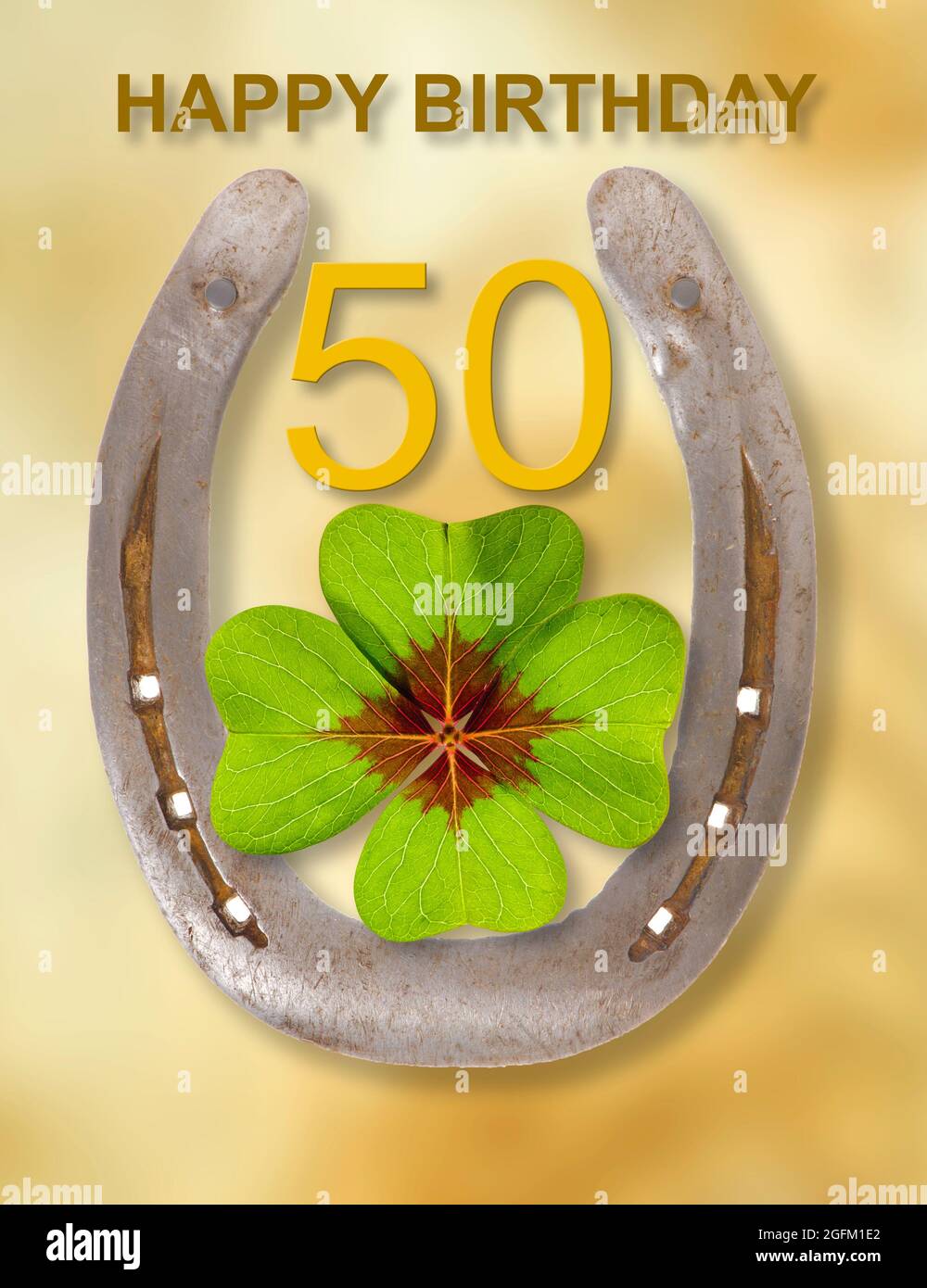 happy congratulations to the 50th birthday Stock Photo - Alamy