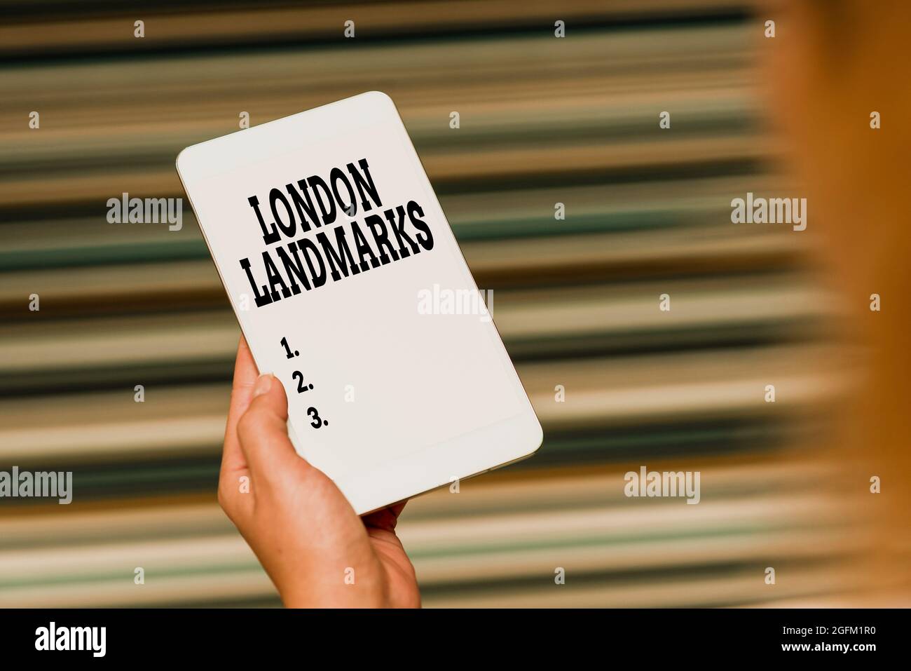 Sign displaying London Landmarks. Internet Concept most iconic ...