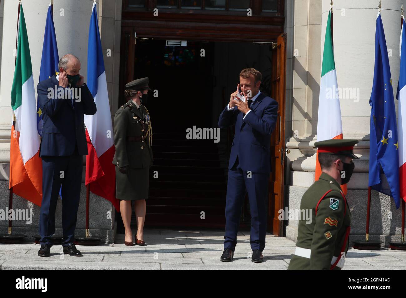 Micheal martin macron hi-res stock photography and images - Alamy