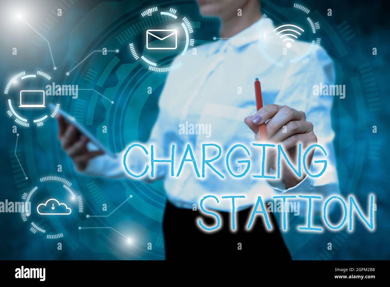 Conceptual display Charging Station. Business concept places where ... Conceptual display Charging Station. Business concept places where ...