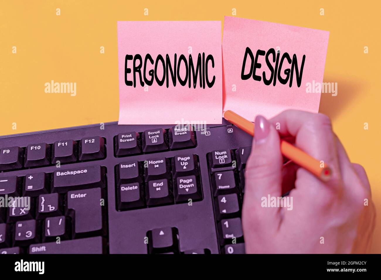 Writing displaying text Ergonomic Design. Business idea fitting or ...
