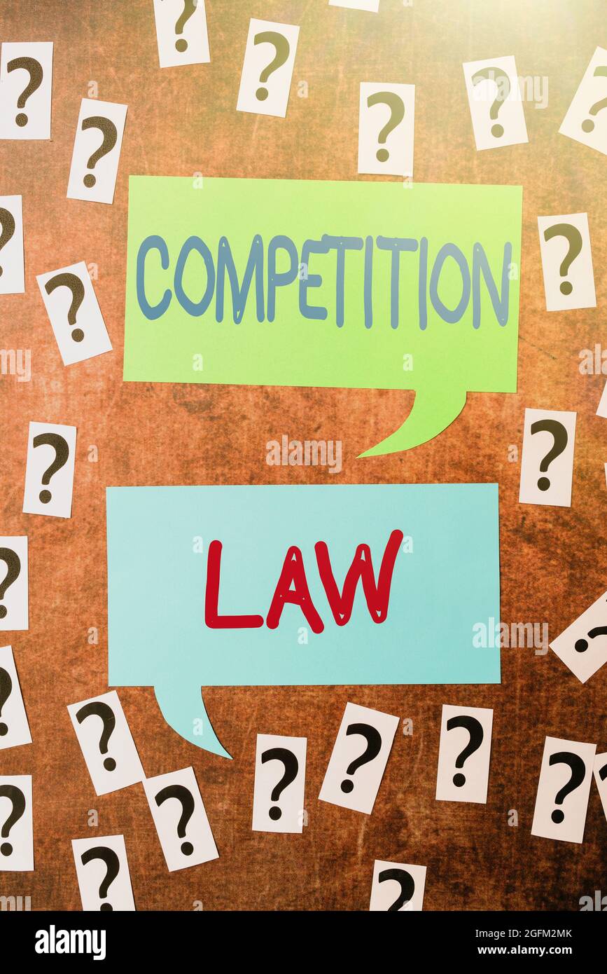 Conceptual display Competition Law. Word for regulating the monopoly ...