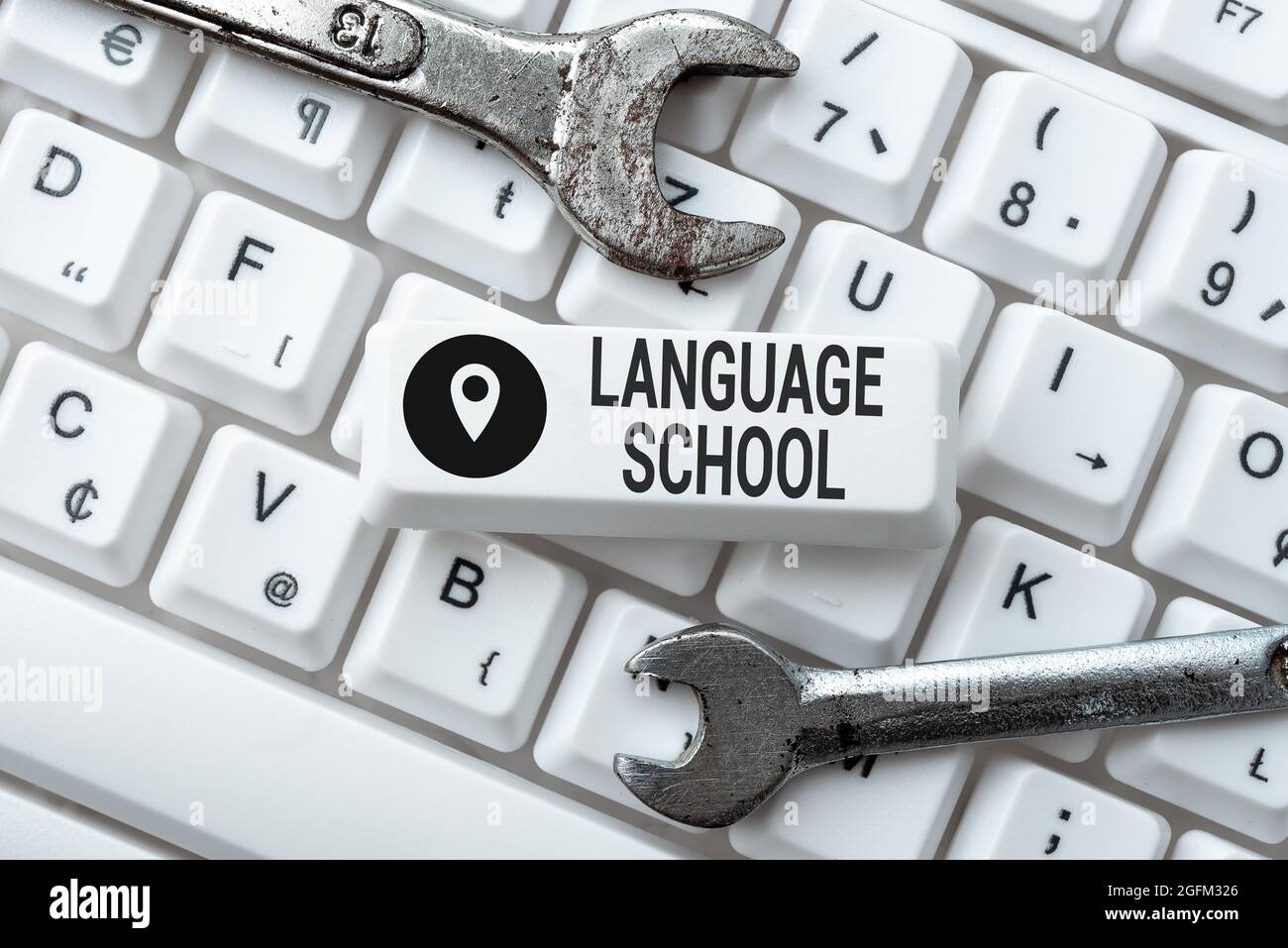 Handwriting text Language School. Conceptual photo educational ...