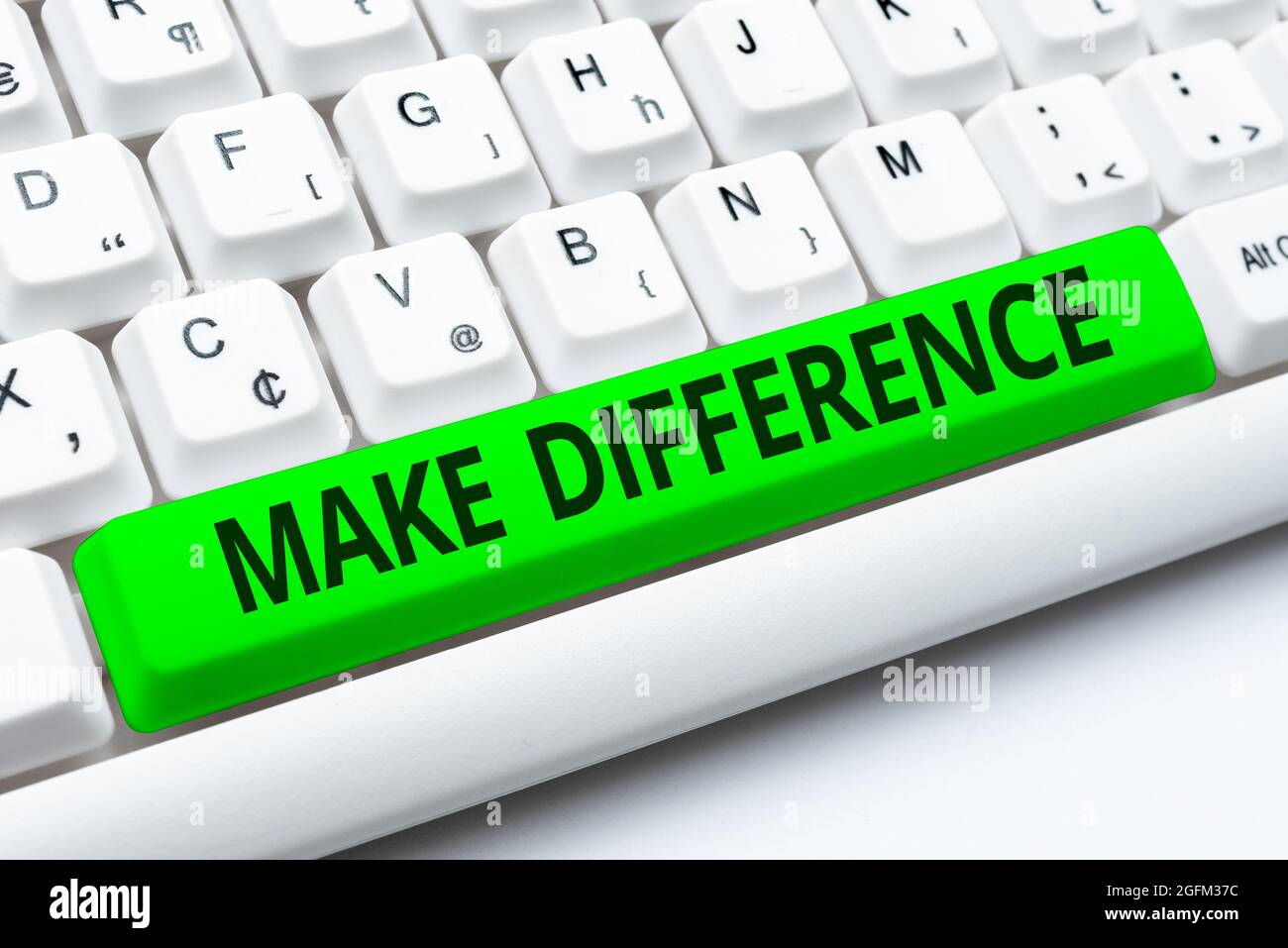 Handwriting text Make Difference. Word Written on to cause a change To ...