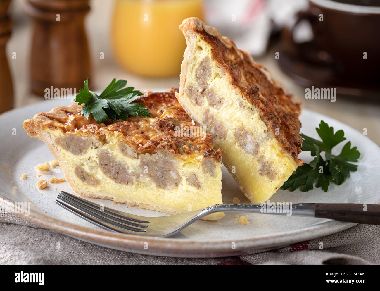 Quiche garnish hi-res stock photography and images - Alamy