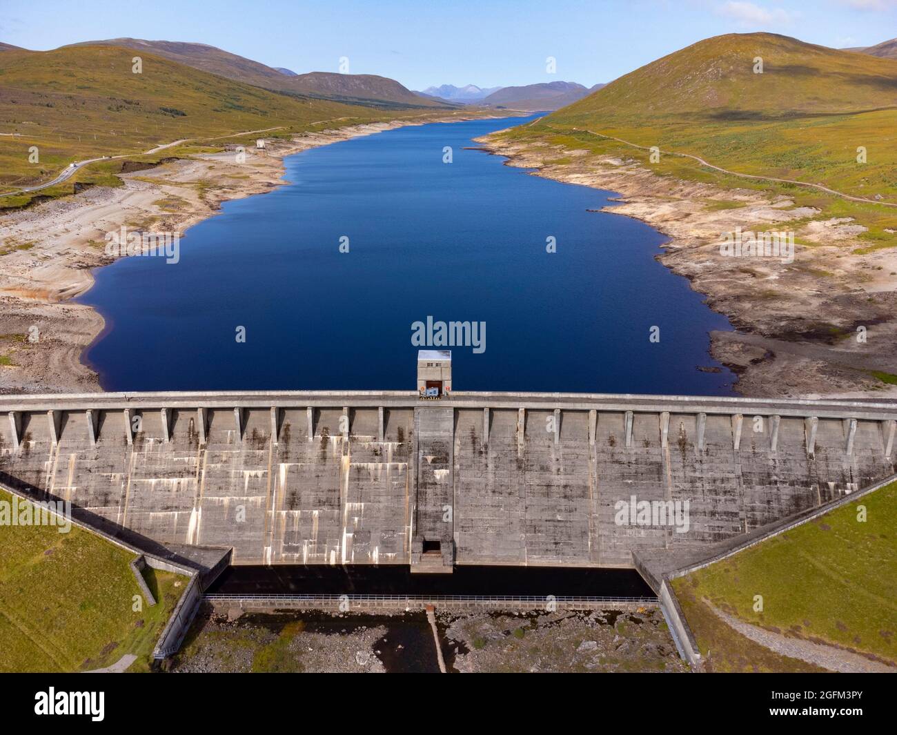 Garve ,Scotland, UK. 26th August 2021. This drone photograph shows ...