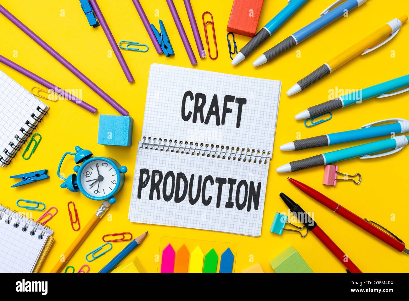 Sign displaying Craft Production. Business approach process of ...