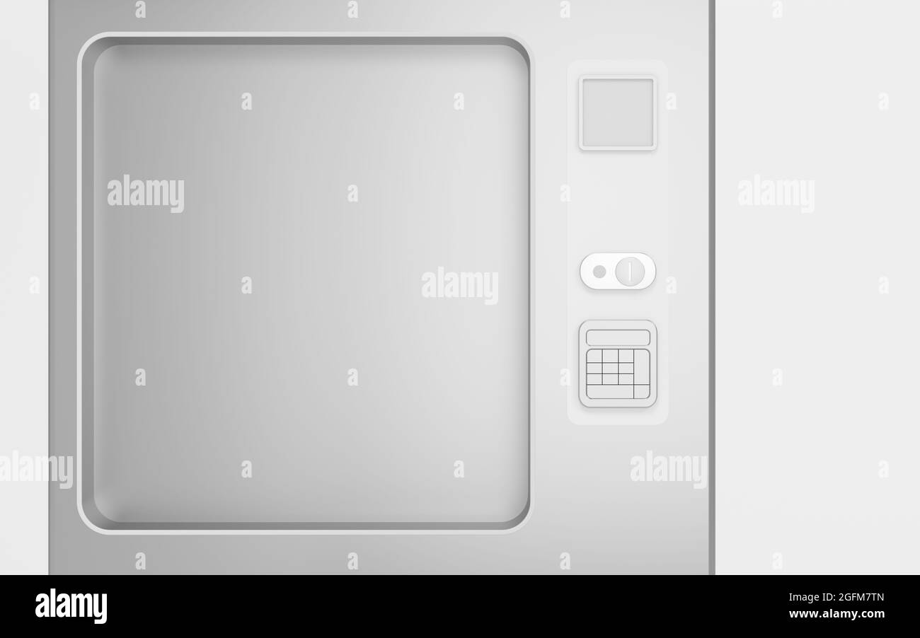 Empty vending machine with white background, 3d rendering. Computer ...