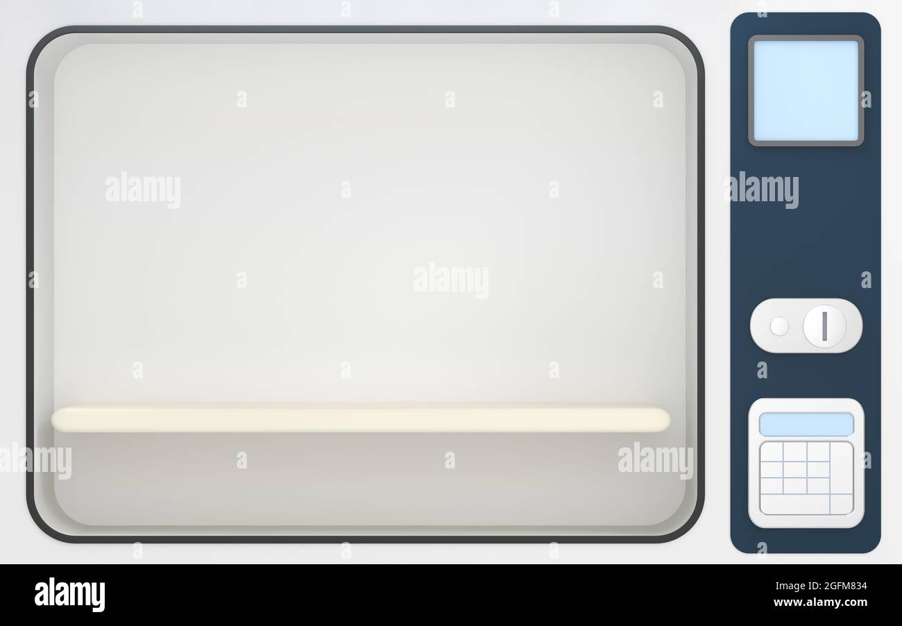 Empty vending machine with white background, 3d rendering. Computer ...