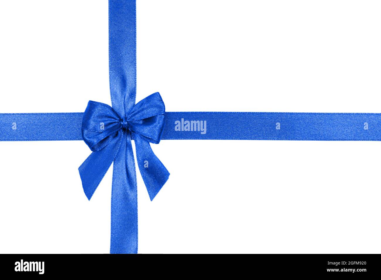 Elegant blue satin ribbon hi-res stock photography and images - Alamy