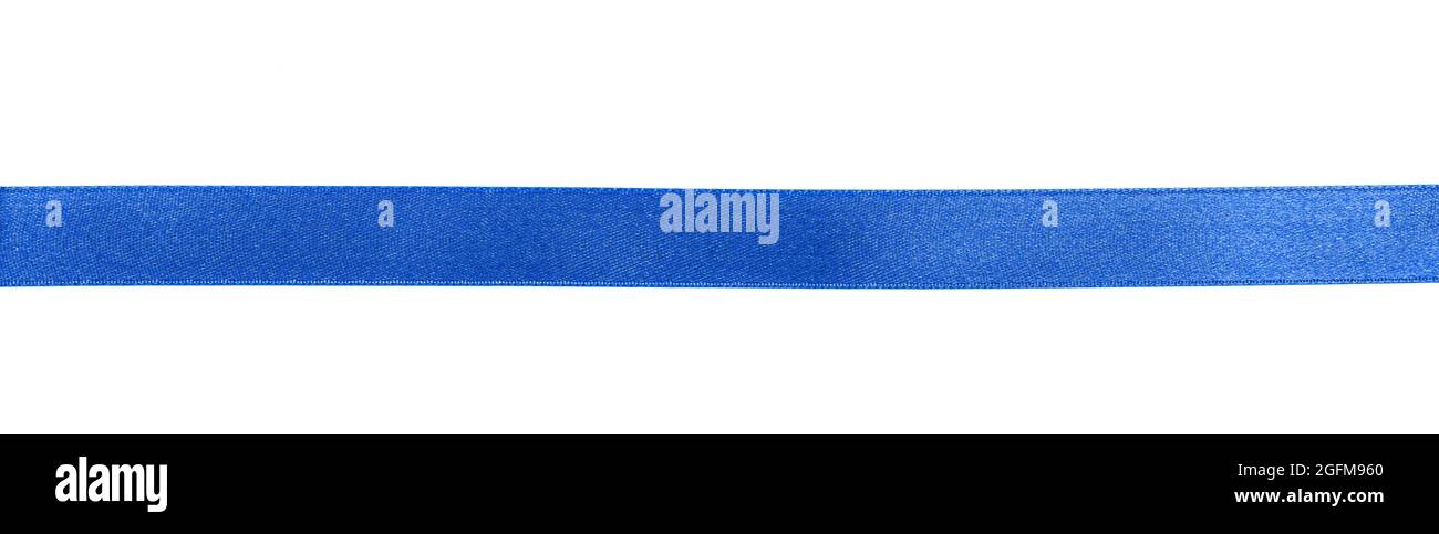 Beautiful blue satin ribbon isolated on white Stock Photo - Alamy