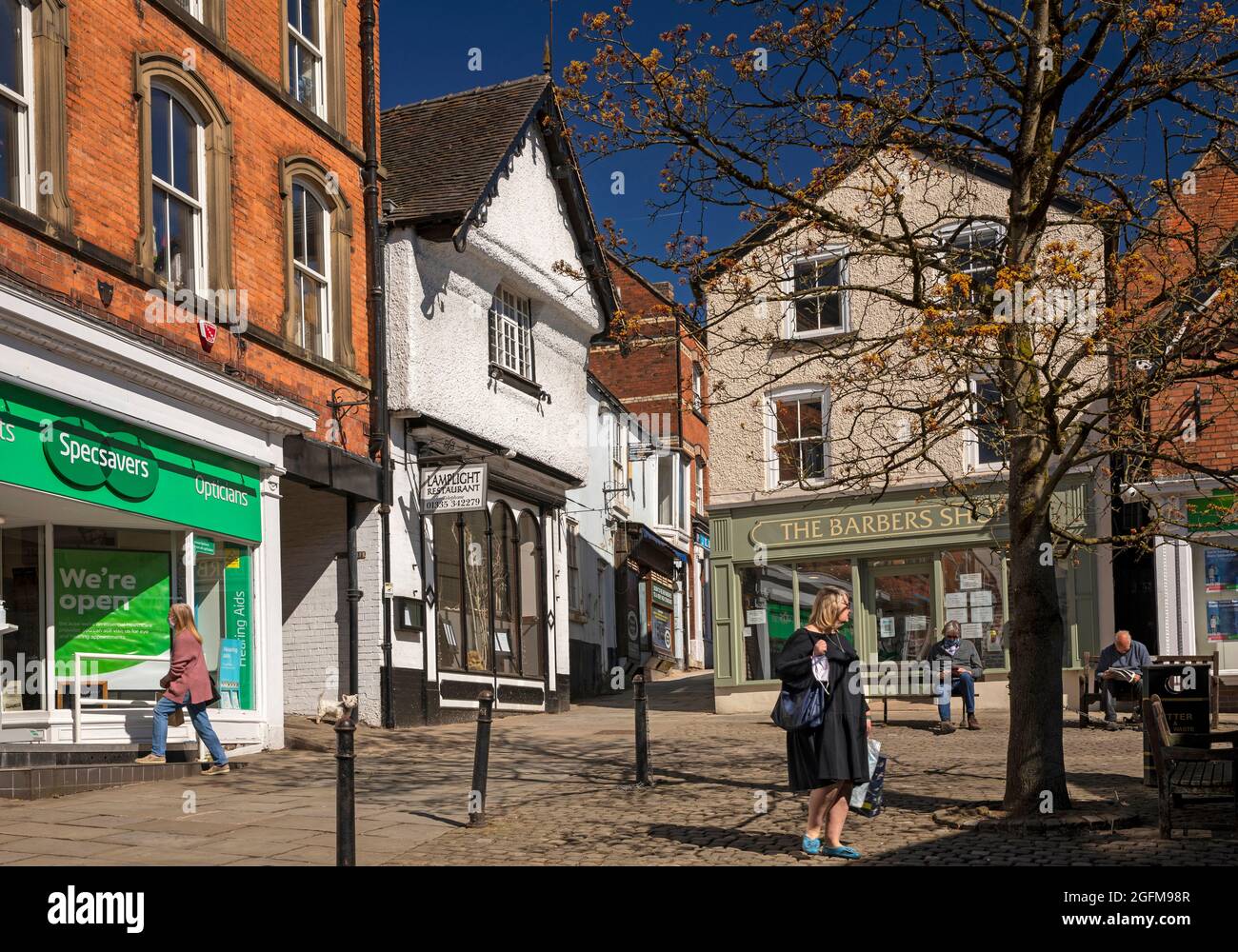 UK, England, Derbyshire, Ashbourne, Victoria Square, former Shambles ...