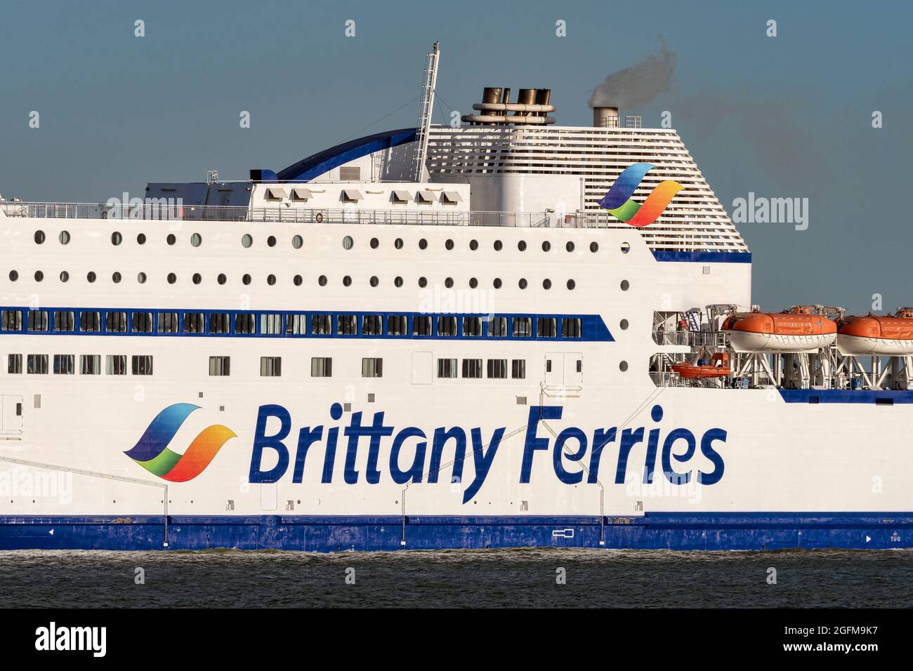 The cross-Channel ferry Armorique is operated by Brittany Ferries on ...