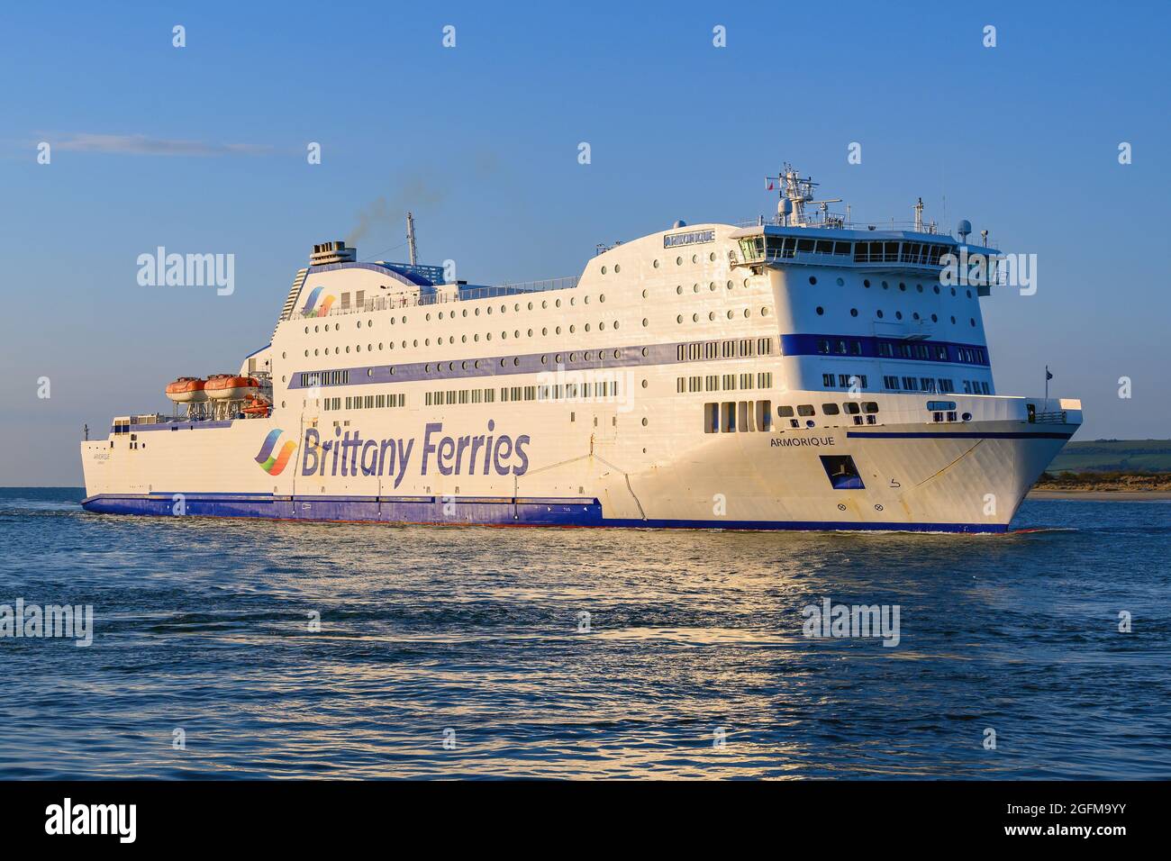 The cross-Channel ferry Armorique is operated by Brittany Ferries on ...