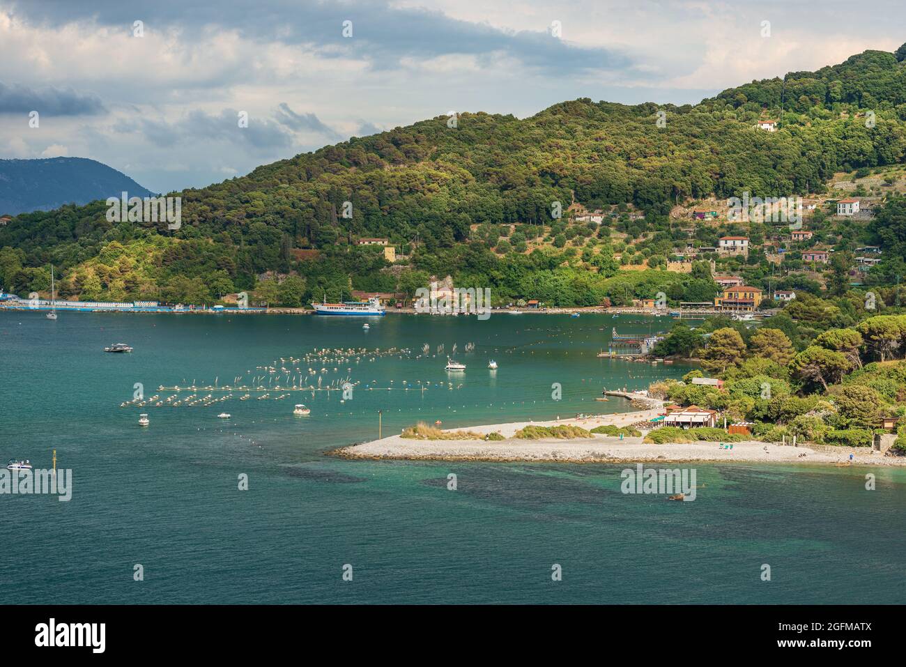 Palmaria Island (Isola di Palmaria) seen from Porto Venere or ...