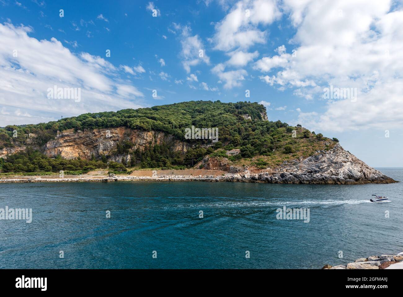 Palmaria Island (Isola di Palmaria) seen from Porto Venere or ...