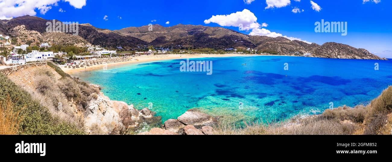 Greek summer holidays. Best beaches of Ios island - Mylopotas with ...