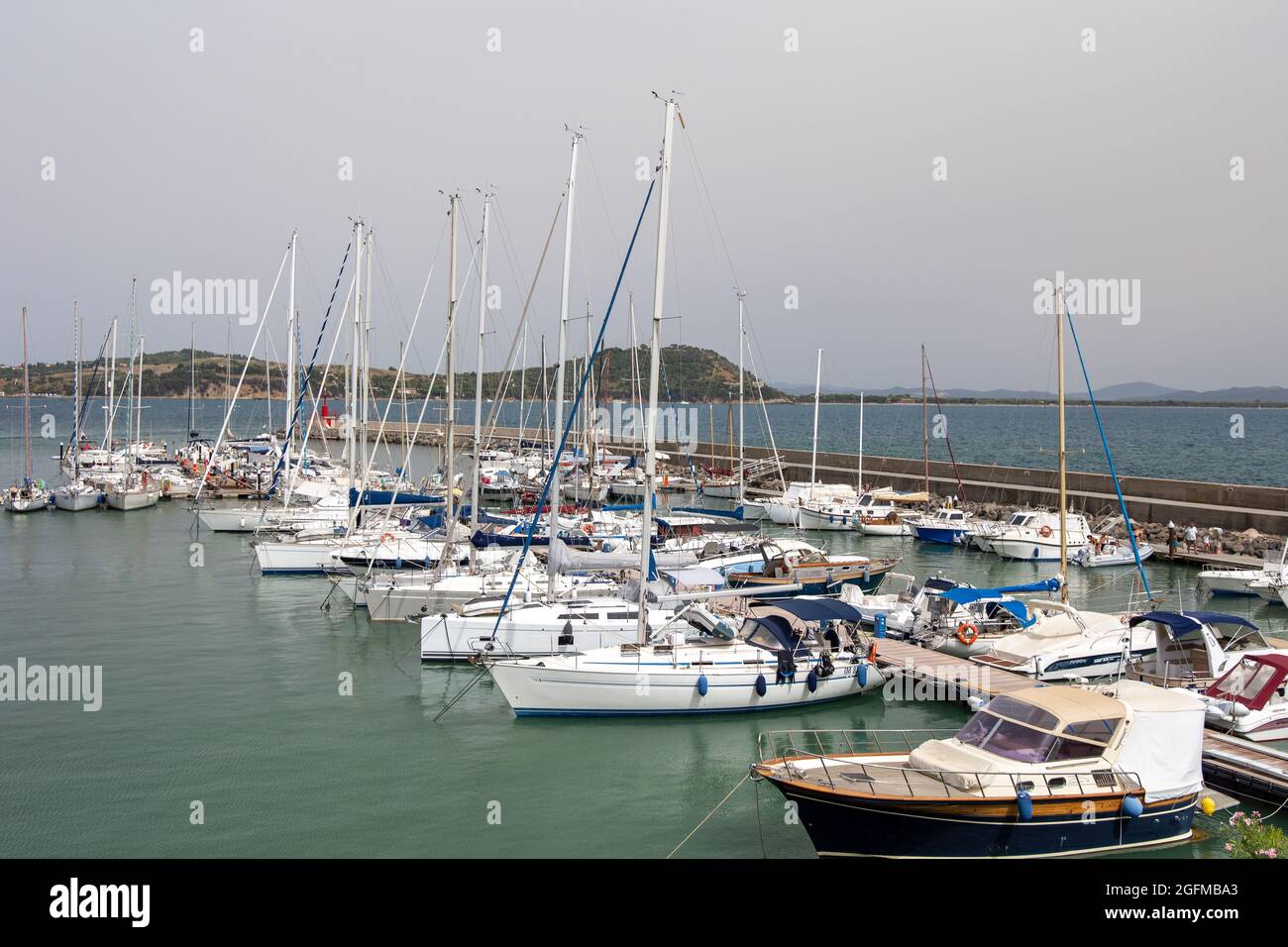boats Talamone harbor Tuscany Italy Stock Photo - Alamy