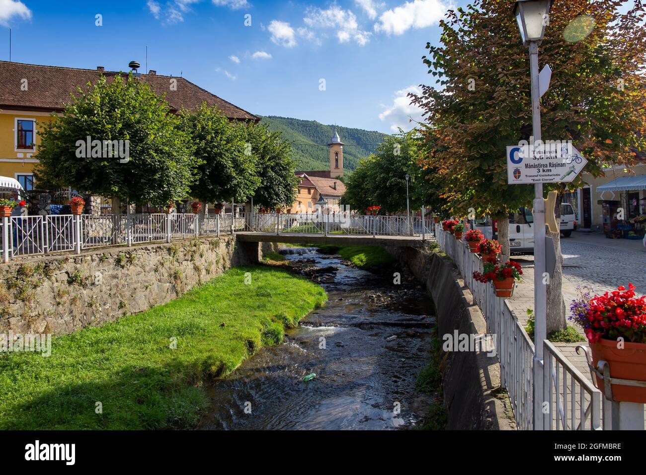 Photo of the picturesque village of Rasinari, Transylvania at the foot ...