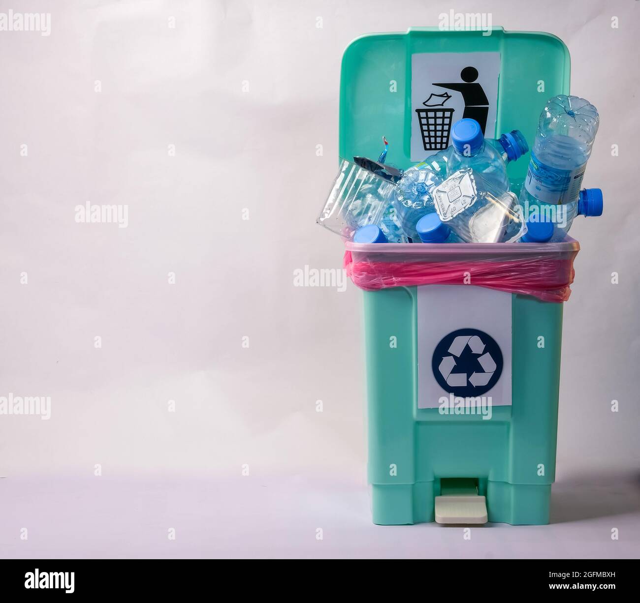 basra, iraq - august 22, 2021: Photo of plastic bottles in a plastic ...