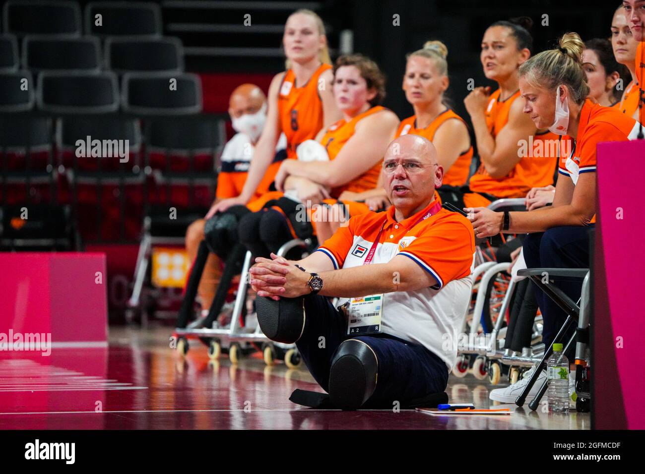 TOKYO, JAPAN - AUGUST 26: Coach Gertjan van der Linden of the Netherlands competing on ...