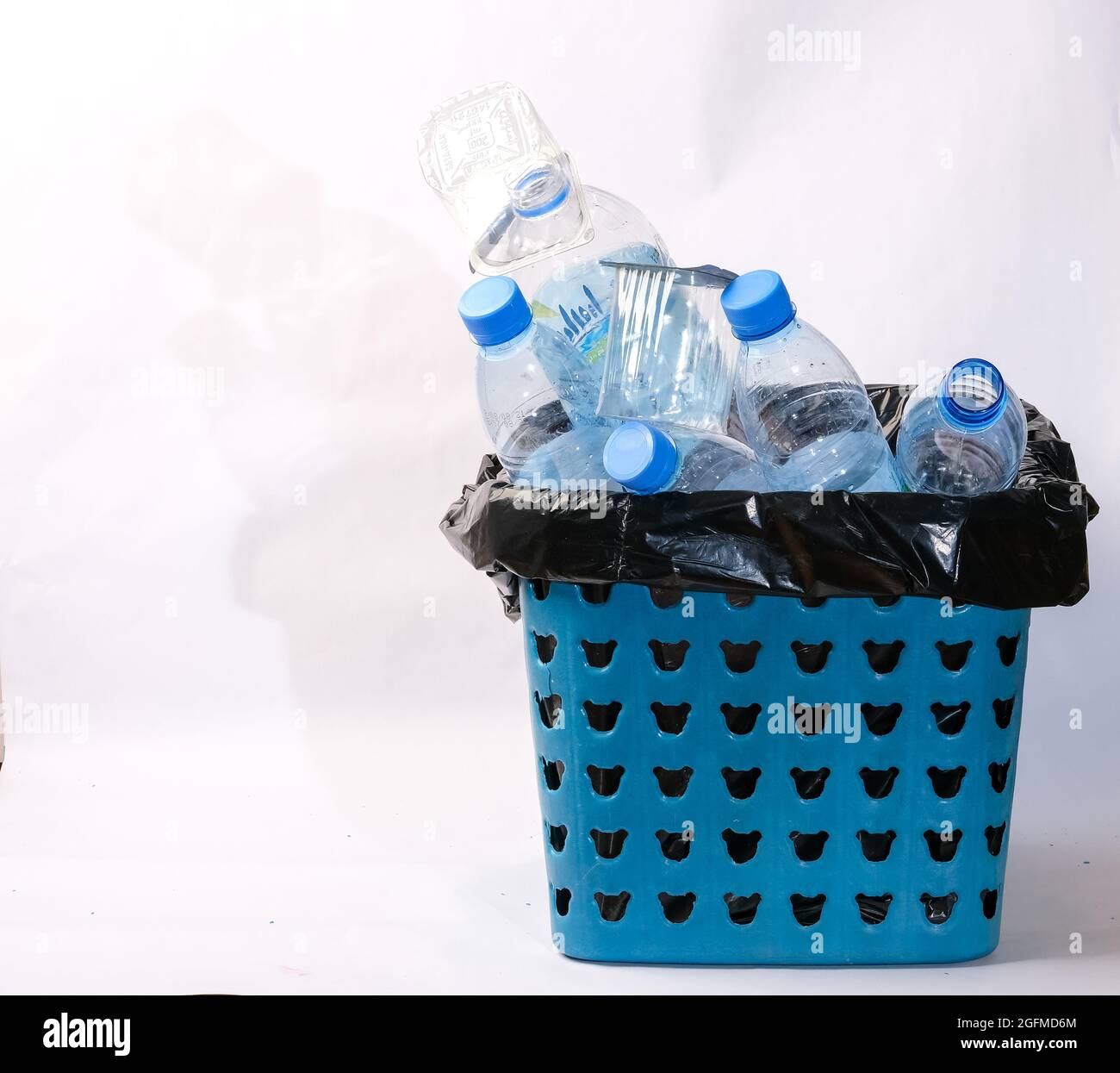 basra, iraq - august 22, 2021: Photo of plastic bottles in a plastic ...