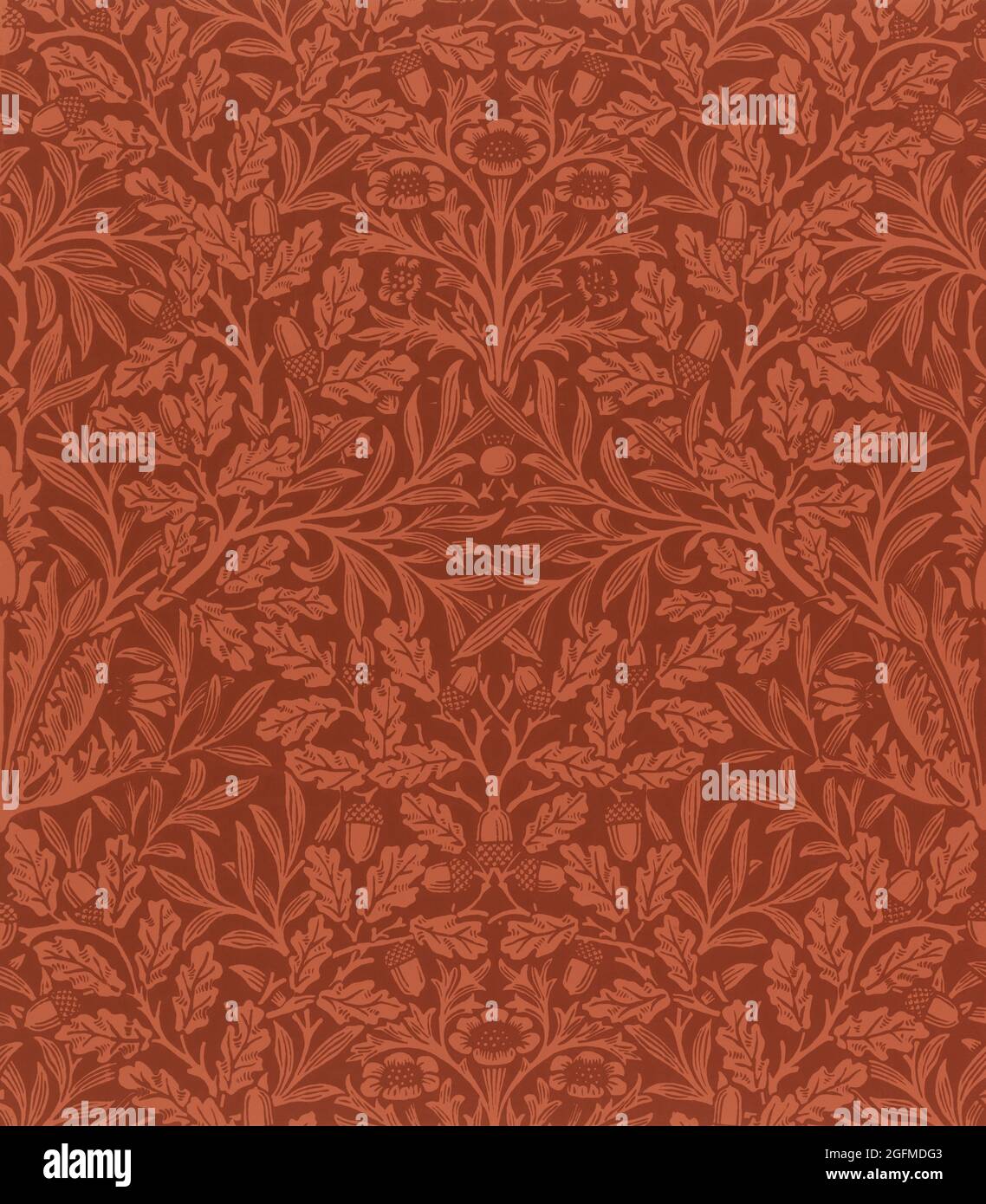 Acorns and oak leaves design (1880) wallpaper in high resolution by ...