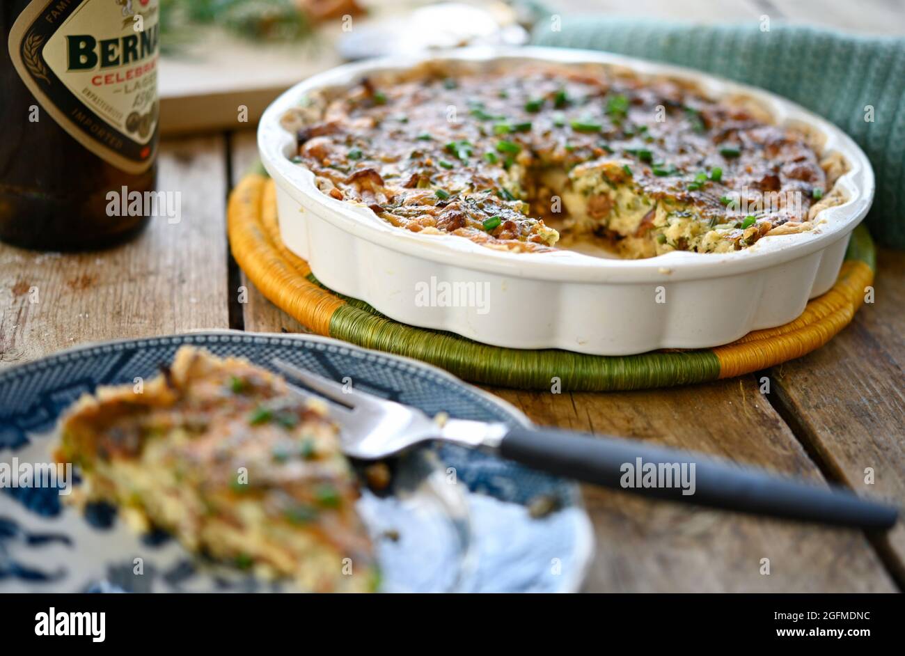 Swedish Cheese Pie made with Vasterbotten cheese, chanterelles, dill ...