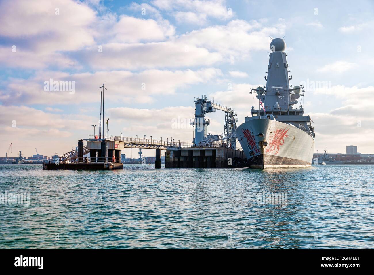 HMS Dragon (D35), one of six Type 45 destroyers operated by the Royal ...