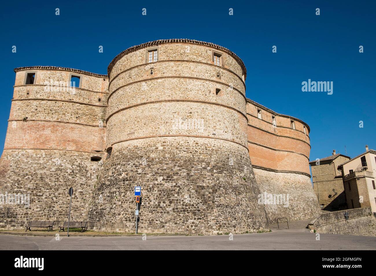Italy, Sassocorvaro, Castle Rocca Ubaldinesca Stock Photo - Alamy