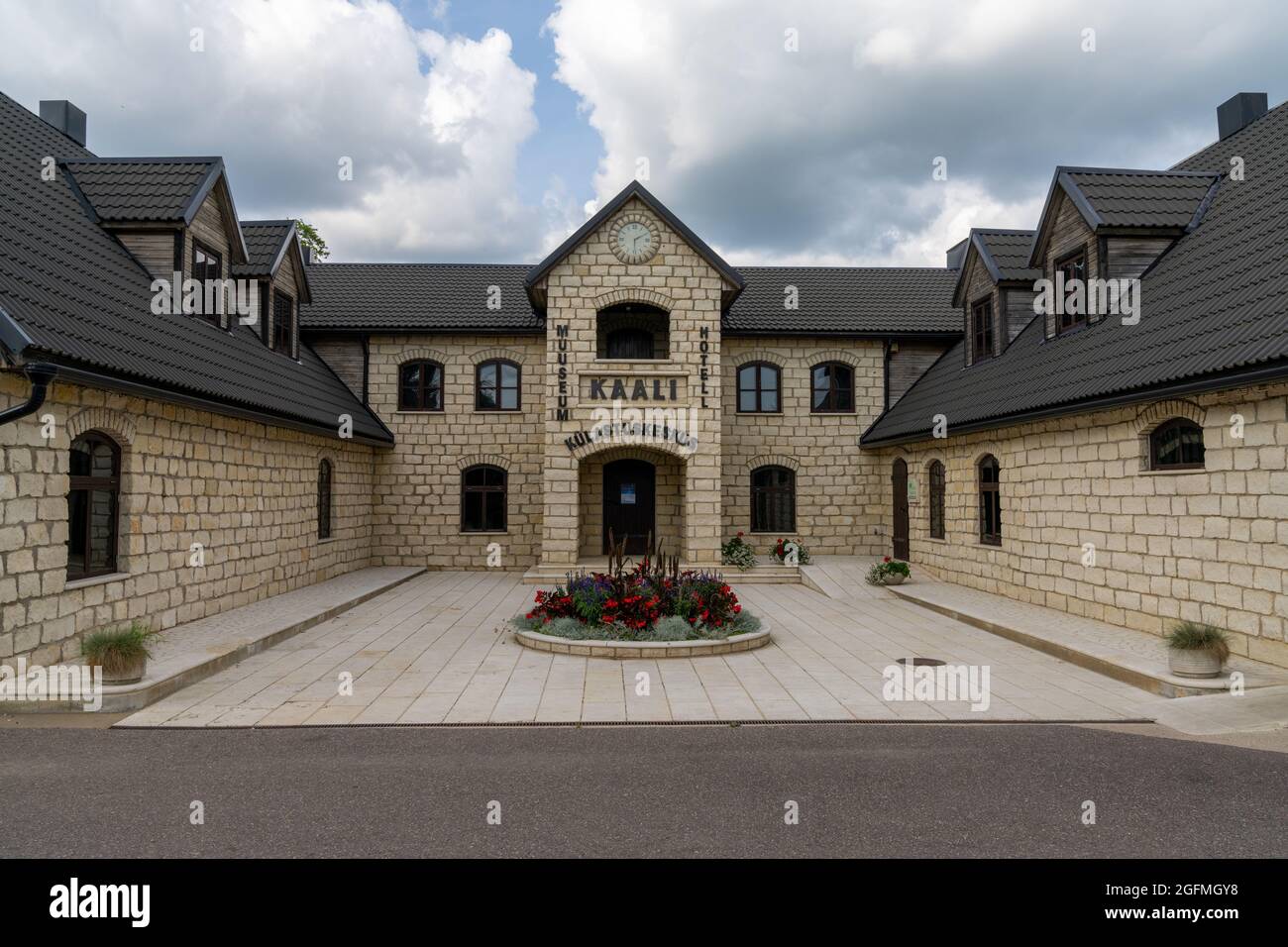 Kaali, Estonia - 13 August, 2021: tourist information office and ...